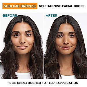 L'Oreal Paris Sublime Bronze Self Tanning Facial Drops with Hyaluronic Acid, Gradual Tan, Fragrance-Free, 1 fl. Oz