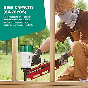 KingOu Mexican Style NR2183 21 Degree Aluminum Magazine Framing Nailer, Pneumatic Framing nail gun, 2-Inch up to 3-1/4-Inch Plastic Collated Full Head Framing Nails, Framing, Wooden House Building