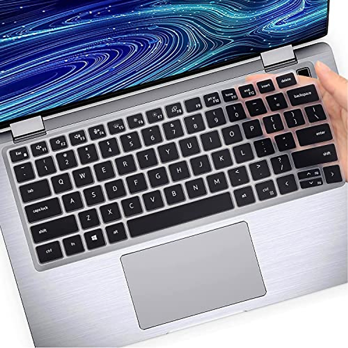 Keyboard Cover Skin for Dell Latitude 14" 7430 7420 7410, Dell Latitude 5430 5431 5420 14", Dell Latitude 7520 15.6" Dell Latitude 9000 9510 9520 9420 9430 Keyboard Protective Cover-Black