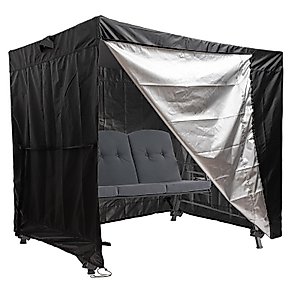 WEIMELL Outdoor Swing Cover 3 Triple Seater Waterproof Porch Swing Cover 420D Patio Swing Protector Cover(86W*48D*67H inch)