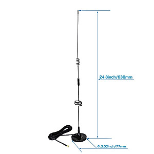 CHHLIUT High Gain 20dBi 3G 4G LTE WiFi Magnetic Antenna TS9 SMA Male Connector GSM External Router Antenna