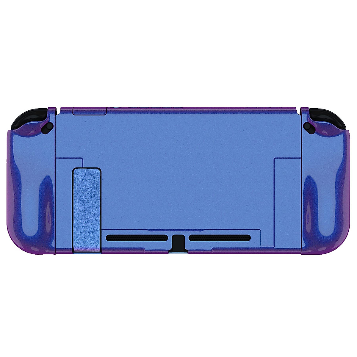 PlayVital Upgraded Glossy Dockable Case Grip Cover for Nintendo Switch, Ergonomic Protective Case for Nintendo Switch, Separable Protector Hard Shell for Joycon - Chameleon Purple Blue