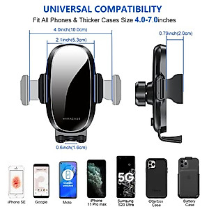 Miracase Upgraded Phone Holder for Car, Universal Hands Free Car Vent Phone Mount,Compatible with All Mobile Phones