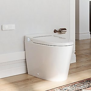 ELLAI Smart Toilet with Bidet Built In, Bidet Toilet with Remote Control,Elongated Japanese Toilet with Auto Flush/Heated Seat/Warm Water/Air Drying Function/LED Night Light
