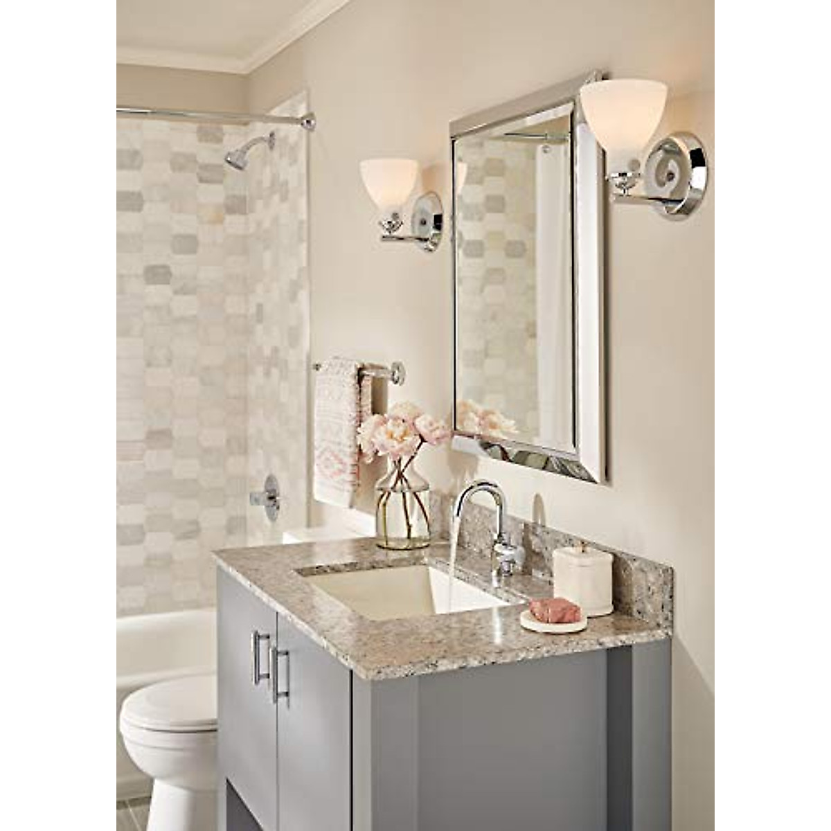 Peerless Precept Single Hole Bathroom Faucet, Single Handle Bathroom Faucet Chrome, Bathroom Sink Faucet, Drain Assembly, Chrome P191102LF