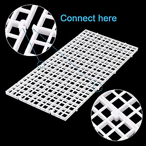 WEAVERBIRD 2Pcs Aquarium Divider Tray Plastic Grid Divider Tray Egg Crate for Aquarium Fish Tank Bottom Isolation, White