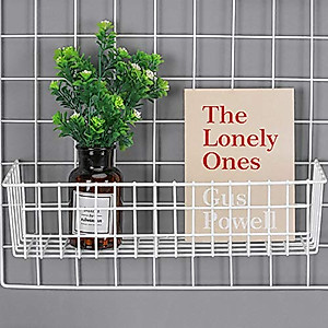Kaforise Wire Wall Grid Panel, Multifunction Painted Photo Hanging Display and Wall Storage Organizer, Pack of 2, Size 25.6" x 17.7" White