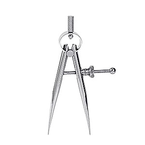 WUTA Spring Wing Divider 304 Stainless Steel Precision Scriber Caliper Tool Metal Dividers Adjustable Spacing Compass High Polished Round Leg for Drawing Circles, Leather Craft, Jewelry Design (Small)