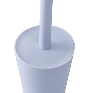 Toilet Bowl Brush and Holder, Covered Bathroom Toilet Brush, Bathroom Deep Cleaning Toilet Cleaner Scrubber Under Rim with Curved Bristle, Space Saving, Deep Cleaning Brush for Toilet (Blue)