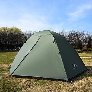 MC TOMOUNT Backpacking Tent 1 Person Waterproof Lightweight Double Layer Free-Standing Aluminum Pole for Outdoor Camping Hiking 4 Season