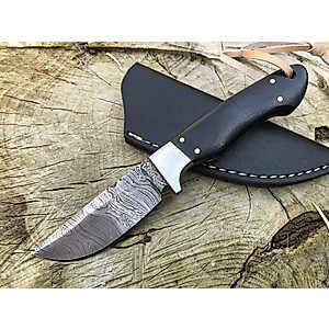 Perkin Damascus Steel Hunting Knife Bushcraft Camping Outdoor- SK1100