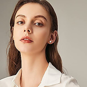 CASSIECA Moissanite Stud Earrings 0.6ct-4ct D Color VVS1 Clarity Brilliant Round Cut Lab Created Diamond Earrings 18K White Gold Plated 925 Sterling Silver Moissanite Earrings