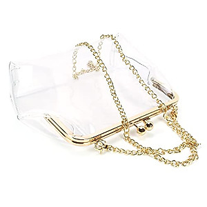 Clear Bag Stadium Approved Crossbody Purse Clutch In Fashion Style For Women Girls With Snap Closure(CP004)