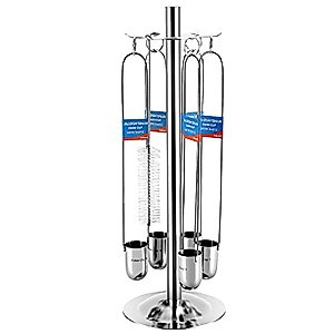 BAOSHISHAN Zahn Cup Viscosity Cup Kit #1 to #5 Dip Type 44ml Stainless Steel Viscometer Flow Cup with Bracket and Brush