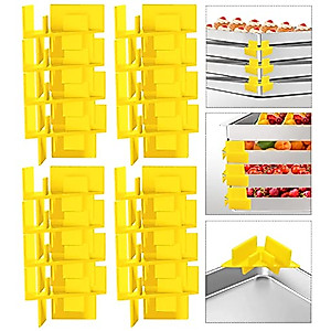 WXJ13 12 Pcs Tray Stackers for Harvest Right Freeze Dryer Trays Accessories Freezer Dividers(Yellow)