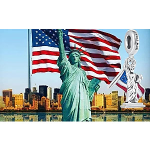 NanMuc Vacation Travel American Flag New York City Statue of Liberty Charm Bead fit Pandora Bracelets for Women Holiday