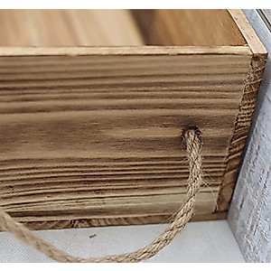 Get Naked Farmhouse Toilet Paper Basket, Rustic Wooden Bathroom Decor Box, Bathroom Organizer Over Toilet, Funny Toilet Paper Storage with Rope Handle, Brown