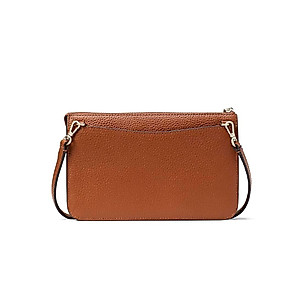 Kate Spade New York handbag for women Leila small flap crossbody bag, Warm Gingerbread