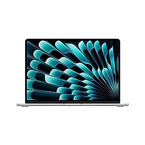 Apple 2023 MacBook Air Laptop with M2 chip: 15.3-inch Liquid Retina Display, 8GB Unified Memory, 256GB SSD Storage, 1080p FaceTime HD Camera, Touch ID. Works with iPhone/iPad; Silver