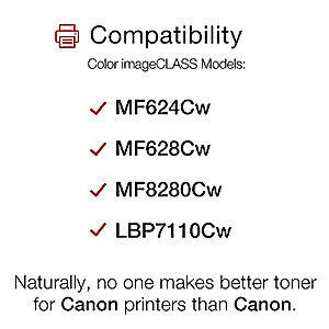 Canon Genuine Toner Bundle 131 (6270B007), 4 Pack (1 Each: Cyan, Magenta, Yellow, High Capacity Black), for Canon Color imageCLASS MF8280Cw, MF624Cw, MF628Cw, LBP7110Cw Laser Printers