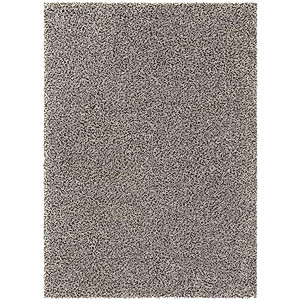 Well Woven Madison Shag Plain Grey Modern Solid Area Rug 5' x 7'2''