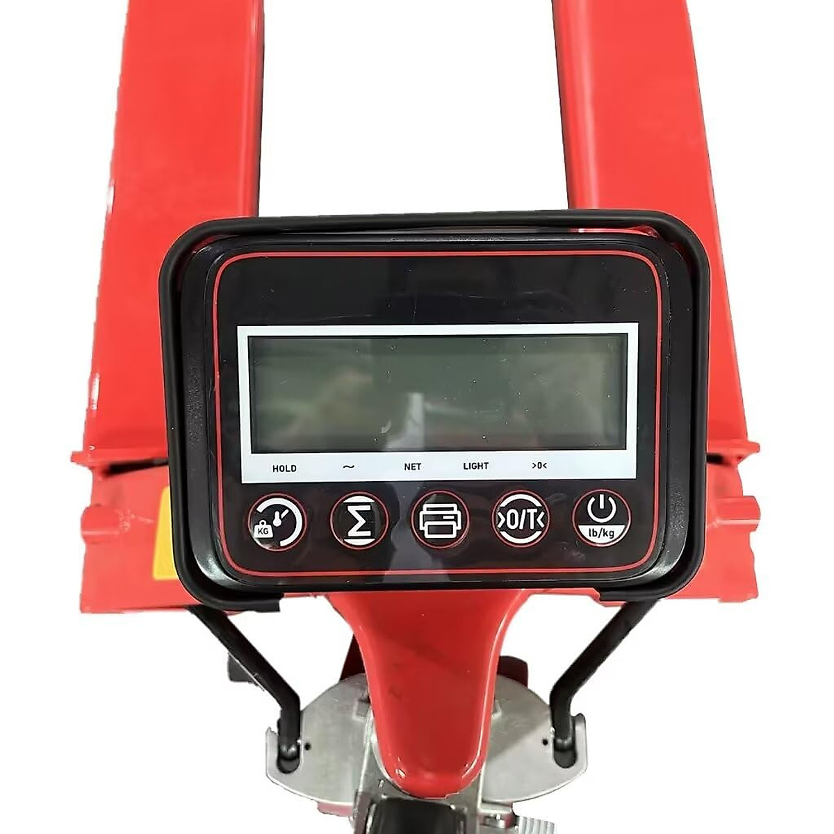 JIN YANG HU Scale Pallet Jack 5500lbs Capacity Manual Pallet Jacks with Digital Scale 45" X21"Fork Size, 1lb Readability Electronic Scale Hydraulic Pallet Truck