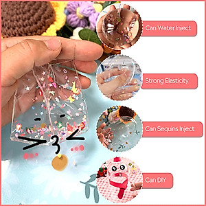 Reengull Nano Tape Bubble Kit - 9.8ft x 1.97” Nano Tape Kit with Balloon Pump and Color Sequin Bags, Clear Nano Tape Bubbles Super Elastic Nano Tape Squishy Kit for Kids Girls DIY (9.8 FT x 1.97 in)