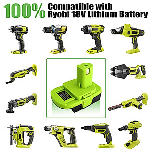 URUN DM18RL Battery Adapter for Dewalt 20V to Replace for Ryobi P108 P109 Battery, for Milwaukee M18 18V Battery Convert for Ryobi 18V Power Tools with USB Port-Green (No Battery)