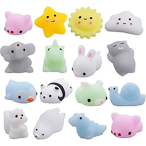 JOYIN 48 Mochi Squishy Toy Prefilled Easter Eggs, Kawaii Stress Reliever Squishy Toys Inside for Easter Theme Party Favor, Easter Eggs Hunt, Basket Filler, Classroom Prize Supplies