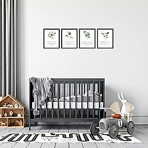 Psalms Scripture Wall Art Christian Posters, Christian wall art - Set of 4 (8x10") Bible Verses Wall Decor Bible Verse Wall Art Christian Wall Decor Christian Art Bible Scripture Wall Decor - Unframed