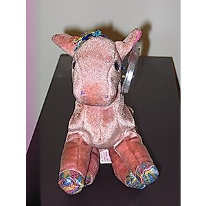 Ty Beanie Baby ~ HORSE (Chinese ZODIAC)(Full Hooves & Pink Ears) ~ MINT ,#G14E6GE4R-GE 4-TEW6W208522
