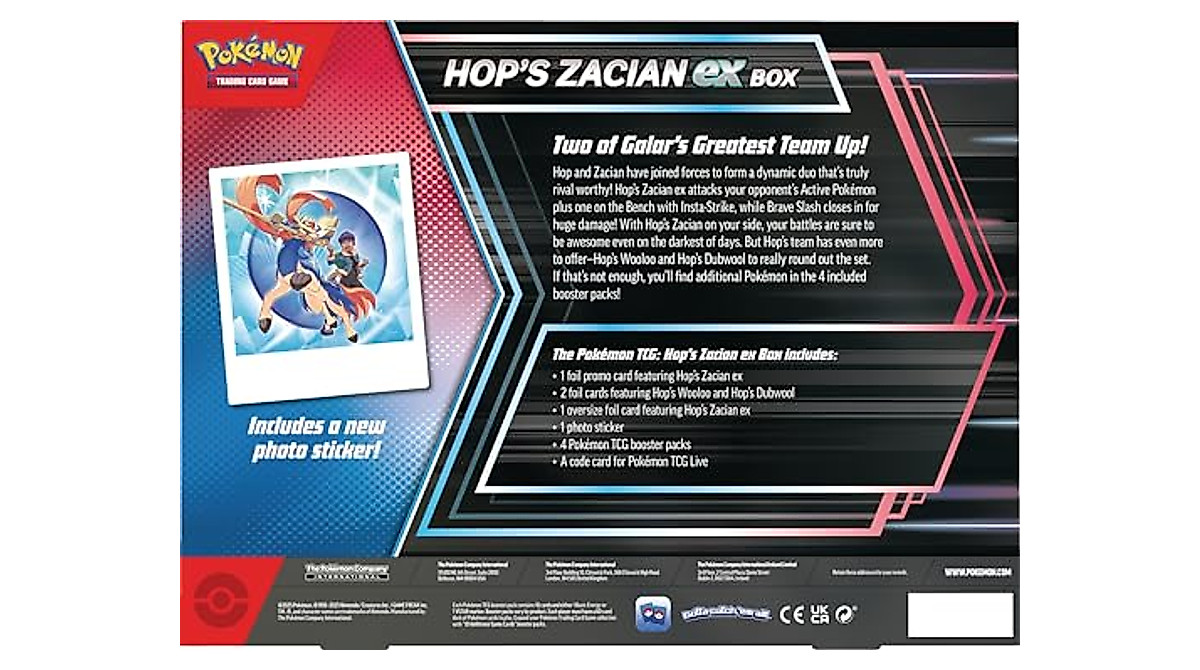 Pokemon TCG: Hop’s Zacian ex Box – Exciting Booster Packs