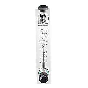 Xnrtop Adjustable Knob 0.5-5GPM 2-18LPM Water Flow Meter Panel Type Flowmeter
