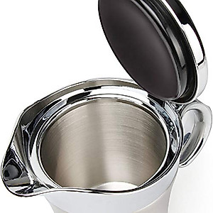 Stainless Steel Double Insulated Gravy Boat with Hinged Lid (16 OZ / 450ML)