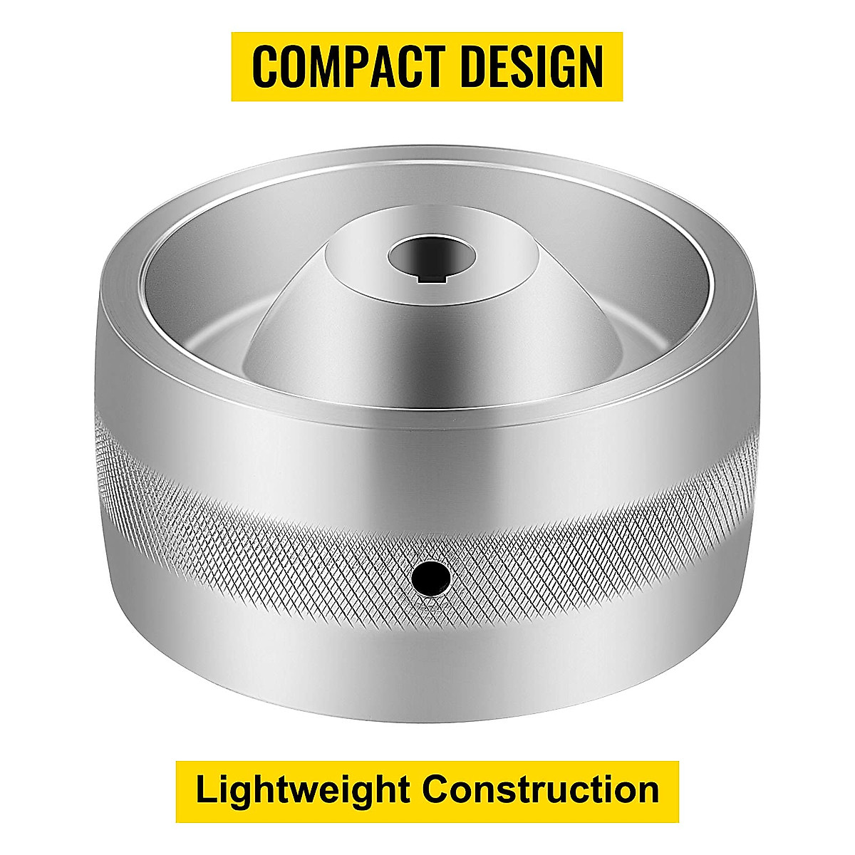 VEVOR Belt Grinder Drive Wheel 5" Diameter, 2"x72" Knife Grinder Drive Wheel 5/8" Bore/Shaft, Aluminum Belt Grinder Wheel Crowned, for Knife Making Grinder Polishing & Belt Machine Woodworking DIY