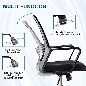 AFO Tall Drafting Chair with Adjustable Foot Ring Ergonomic Lumbar Support and Comfortable Armrest, High Resilience Sponge, Breathable Mesh Cloth, 360 Degree Swivel Rolling for Standing Desk, Black