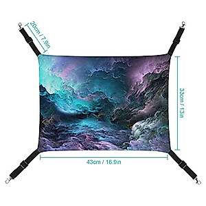 Amazing Galaxy Cloud Space Pet Hammock Comfortable Adjustable Hanging Bed for Small Animals Dogs Cats Hamster