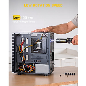 Fanttik Fold S1 APEX 3.7V Cordless Screwdriver, Electric Screwdriver, Screen Interaction, Pivot Handle, High/Low RPM Options, Max 7N.m, 6 Bits, 1/4''Hex, Ideas DIY Tool - Basic Edition