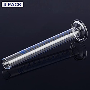 Labasics 4-Pack Borosilicate Glass 100 ml Heavy Wall Graduated Cylinder Measuring Cylinder