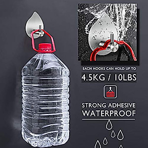 Door Hooks Self Adhesive Heavy Duty Waterproof Stainless Steel Hooks for Hanging Coat Hat Towel Robe Hook Rack Wall Mount Camper Decor Stick on Wall Hooks and Command Hook for Bedroom Bathroom