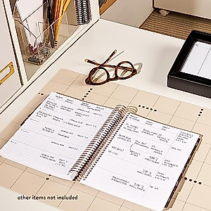 Erin Condren 7" x 9" Platinum Coiled Focused Teacher Lesson Planner (July 2023 - June 2024) - Mustard Mosaic Vegan Leather Cover - 80 Lb. Thick Mohawk Paper, 12 Month Calendar