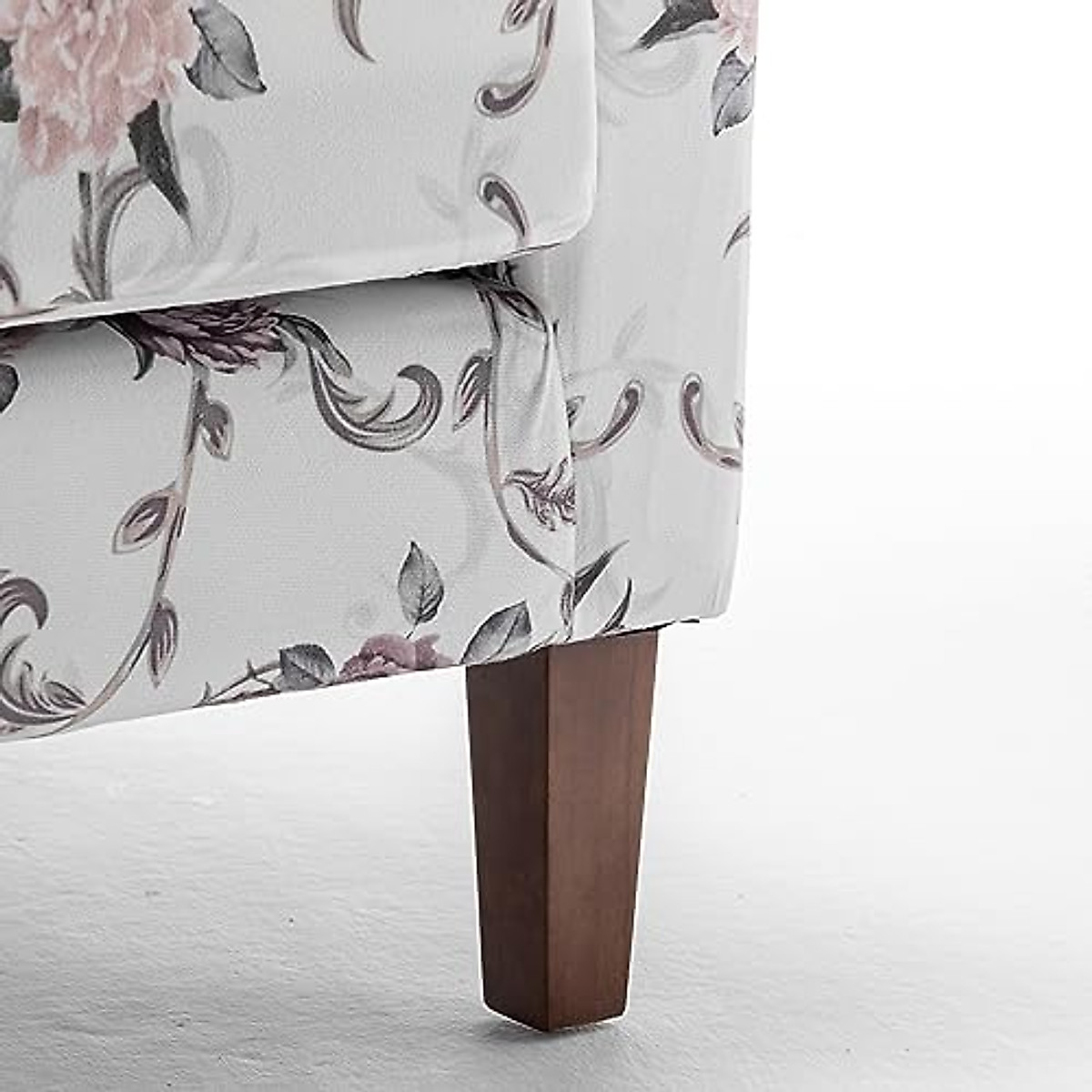 US Pride Modern Accent Armchair for Office and Living Room Decor with Birch Wood Frame and Microfiber Upholstery, Easily Assembled Arm Chair with Removable Cushions, 06 Printed Fabric