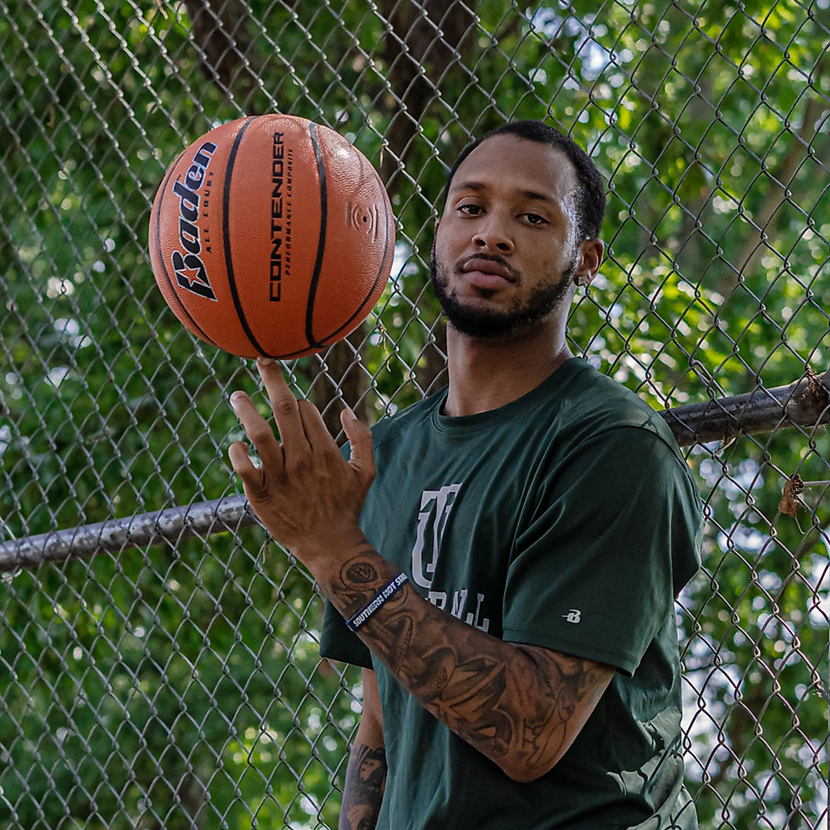 Baden Contender Official Basketball | Durable Indoor-Outdoor Basketball for Youth & Adults, Wide Channel, Natural Orange, 28.5-Inch