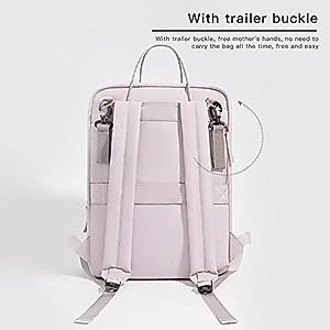 HaloVa Diaper Bag, Baby Daddy Mommy Travel Backpack with Wet Cloth, Tissues, Bottle Pockets, with Stroller Straps