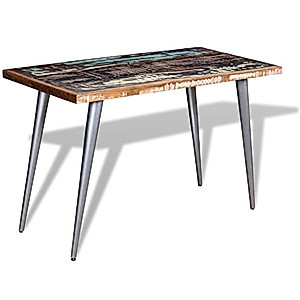 YPWRENH Side Tables bar Table Dining Table Solid Reclaimed Wood 47.2"x23.6"x30" for Dining Room, Kitchen or Living Room