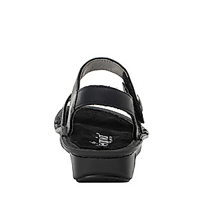 Alegria Womens Vienna Oiled Black Leather Sandal 8-8.5 M US