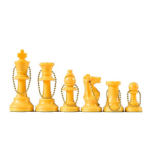 Wholesale Chess - Chess Pieces Keychain Set (Yellow)