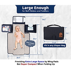 ORMAIE Ormaie Portable Diaper Changing Pad, Portable Changing Mat for Newborn Girl and Boy Navy