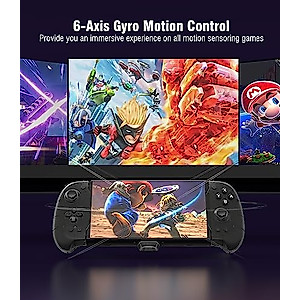 Dobe 𝙎𝙬𝙞𝙩𝙘𝙝 𝘾𝙤𝙣𝙩𝙧𝙤𝙡𝙡𝙚𝙧 𝙛𝙤𝙧 𝙉𝙞𝙣𝙩𝙚𝙣𝙙𝙤 𝙎𝙬𝙞𝙩𝙘𝙝/𝙊𝙇𝙀𝘿, One-Piece Joypad Switch Pro Controller for Handheld Mode, Ergonomic Handheld Switch Grip Controller with 6-Axis Motion Control, Turbo & Mapping