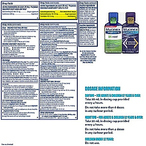 Mucinex FastMax DM Max Cold & Flu Liquid - Thins Mucus, Relieves Cough, Chest Congestion, Pain, Fever, Sneezing, Sore Throat, Runny Nose